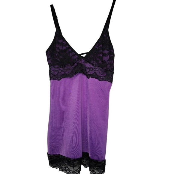 Elegant Moments | Intimates & Sleepwear | Sexy Mini Purple Black ...